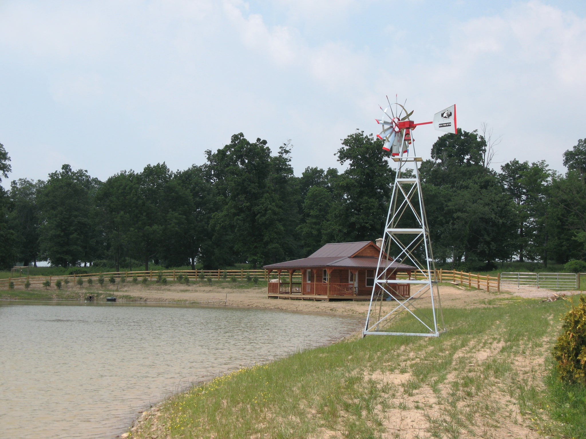 Got Wind? American Eagle Pond-Aerating Windmill! No electricity needed