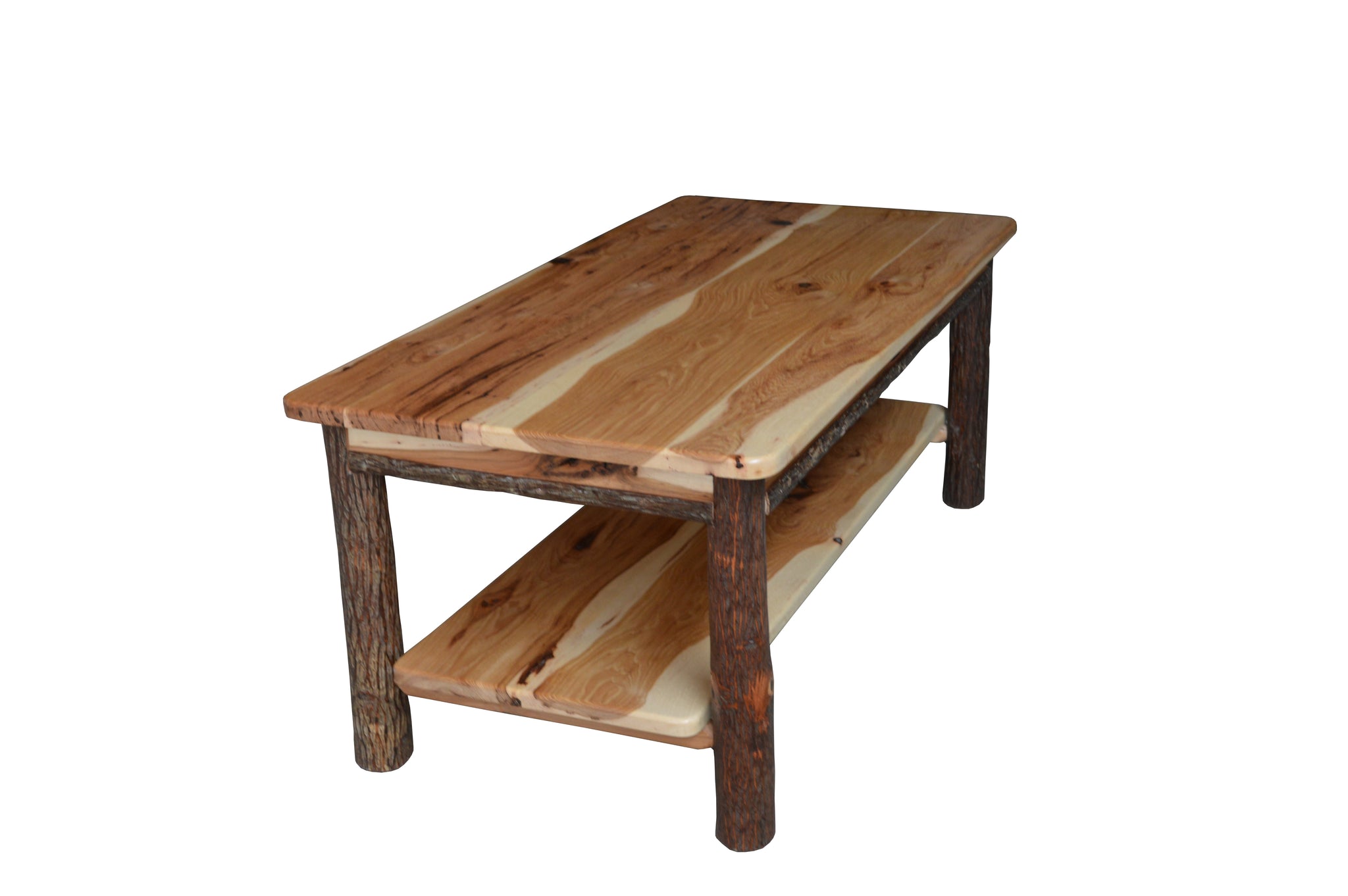 A&L Furniture Hickory Coffee Table with Shelf - Practical Garden Ponds