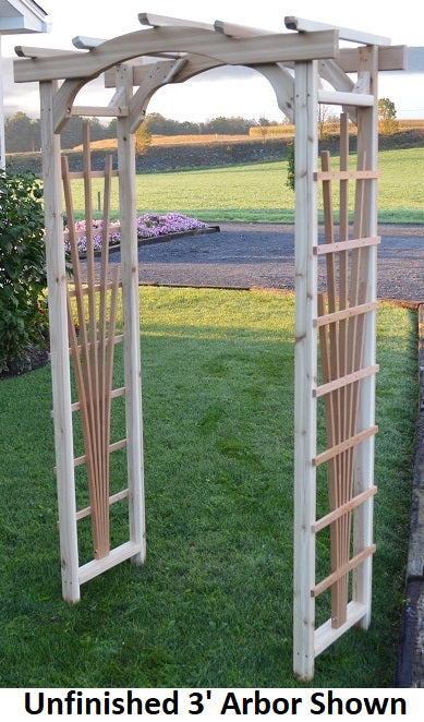 Small Amish-Made Red Cedar Outdoor Arbors - Practical Garden Ponds