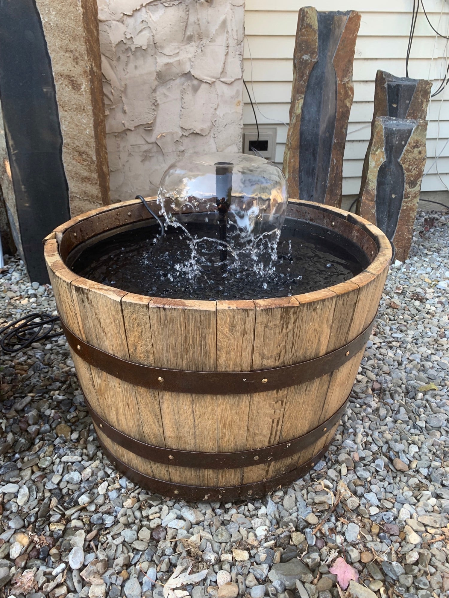 Whiskey Barrel Liners with Optional Spillway - Practical Garden Ponds