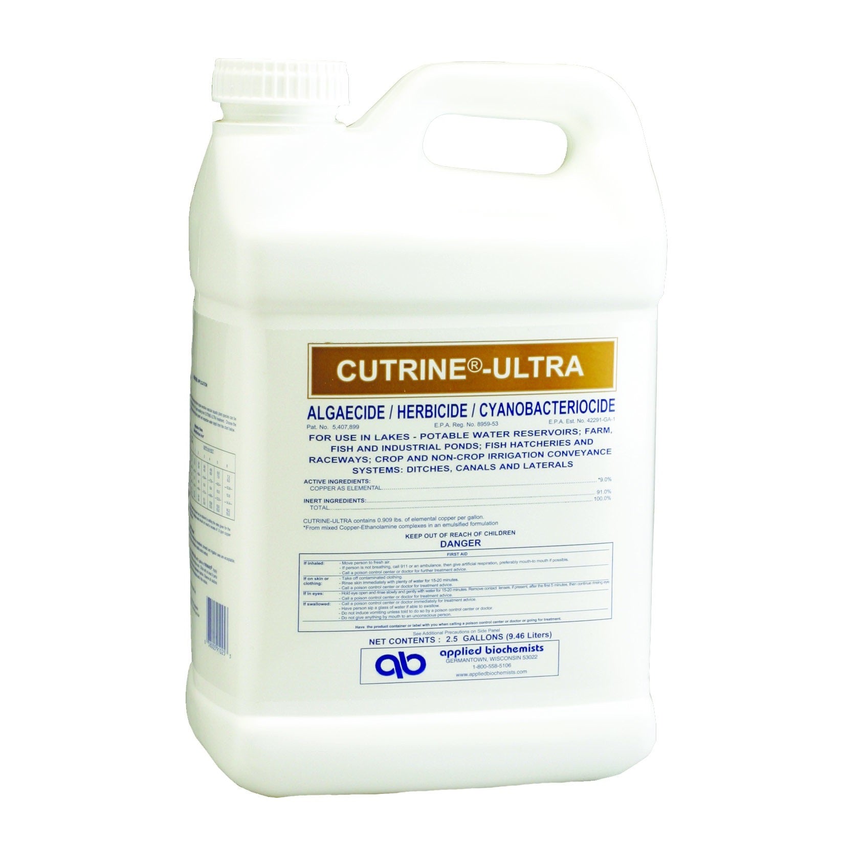 Cutrine Ultra Liquid Algaecide, 2.5 Gallons - Practical Garden Ponds